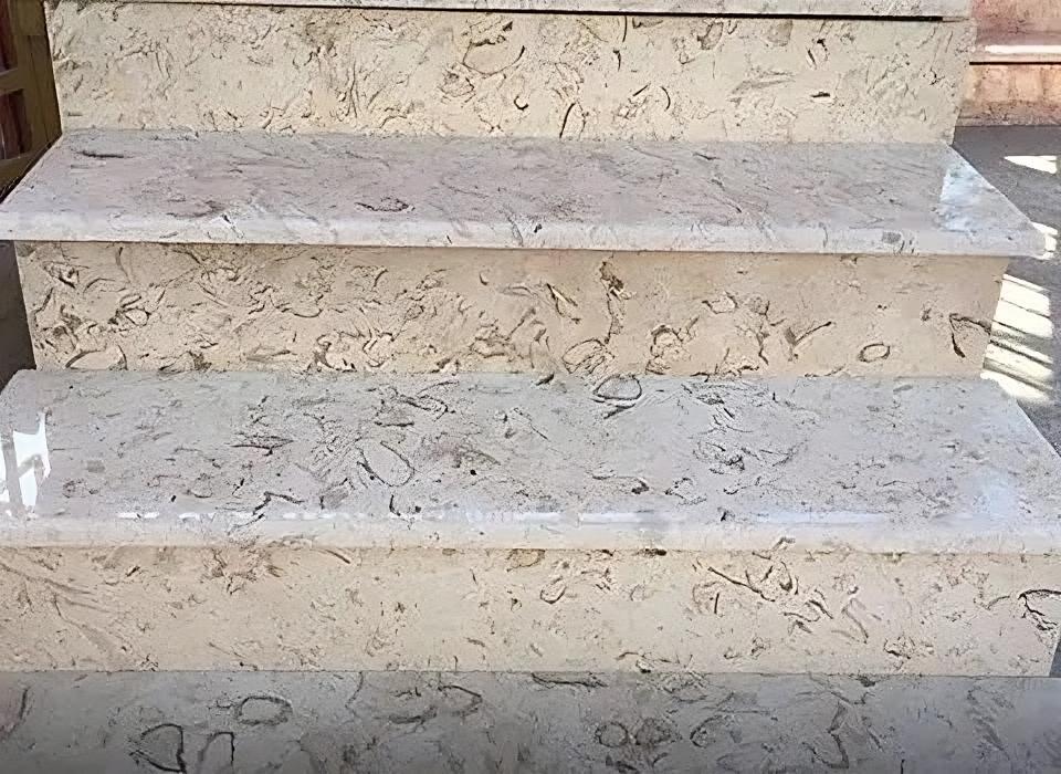 سنگ پله پرطاووسی + سنگ پله مدل مرمریت پر طاووسی | ایران کانتر